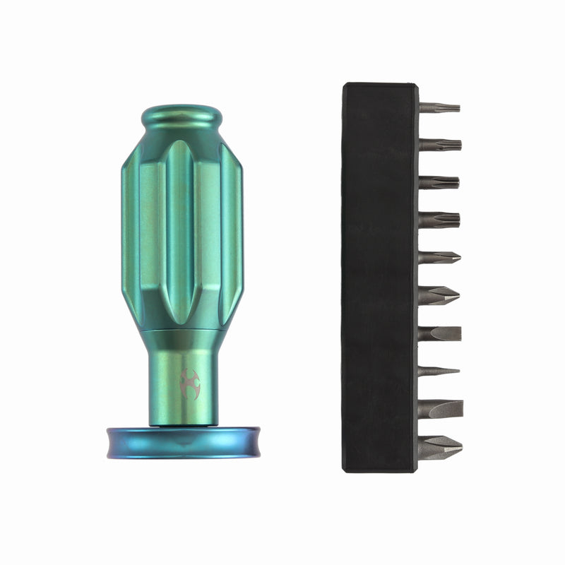 Kansept EDC Bit Driver Drive-R-Saurus G018P2 – Green Anodized Titanium ...