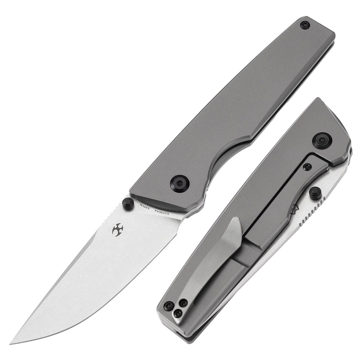 KANSEPT Chimera Thumb Stub Gray Anodized Titanium Handle (3.15" CPM S3 ...