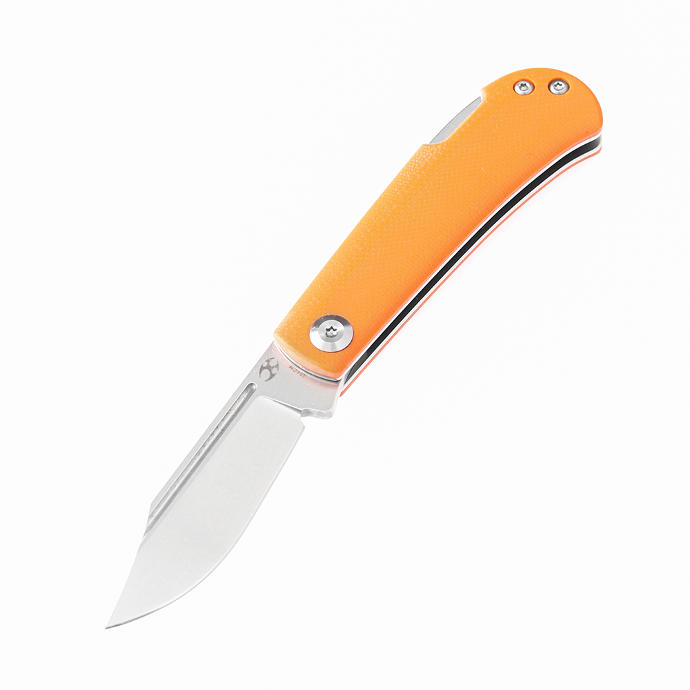 KANSEPT Wedge Back Lock Knife Orange G10 Handle (2.45'' 154CM Blade) N ...