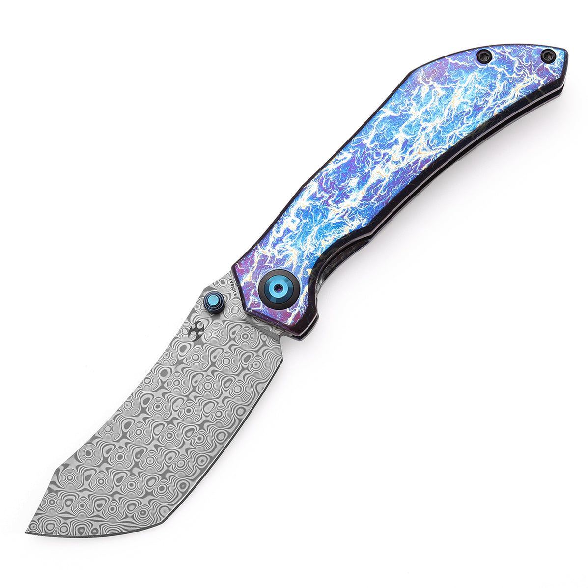 KANSEPT Tipper Thumb Stub Knife Titanium with Lightning Strike Finish ...