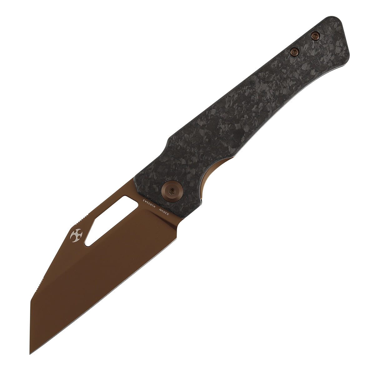 KANSEPT Egress Front Flipper Shred Carbon Fiber Handle (3.47" Rose Gol ...