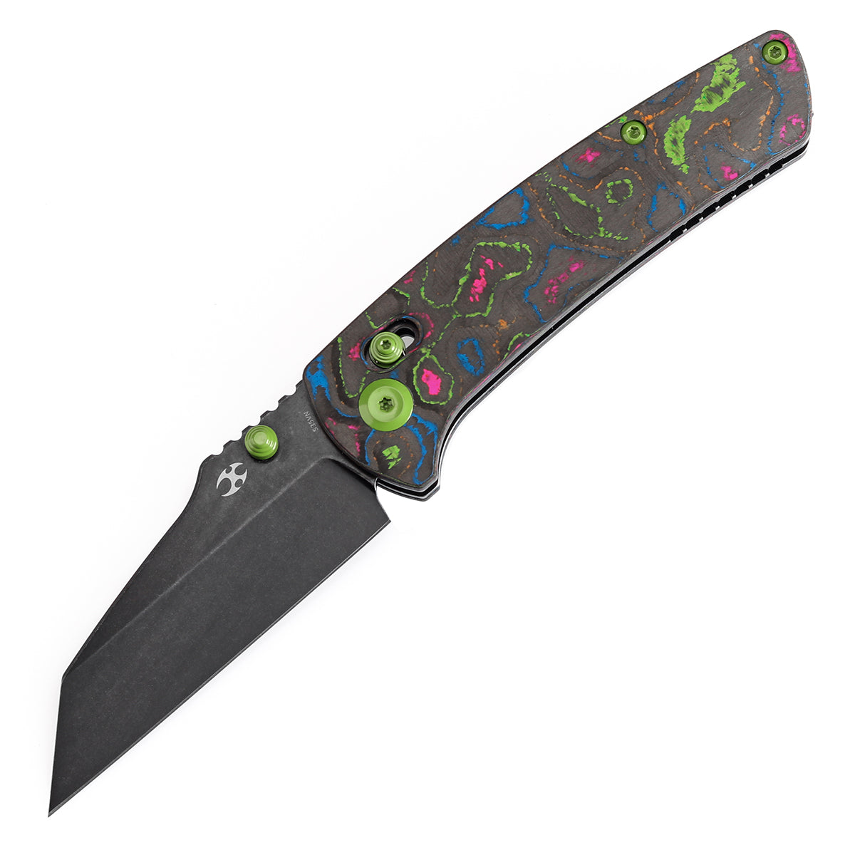 KANSEPT Main Street Thumb Studs/Crossbar Lock Knife 80S Camo Carbon Fi ...