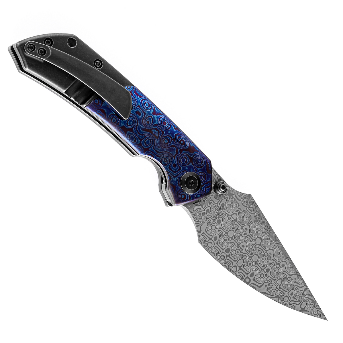KANSEPT Fenrir Flipper/Thumb Stub Knife Titanium + Timascus Handle (3 ...