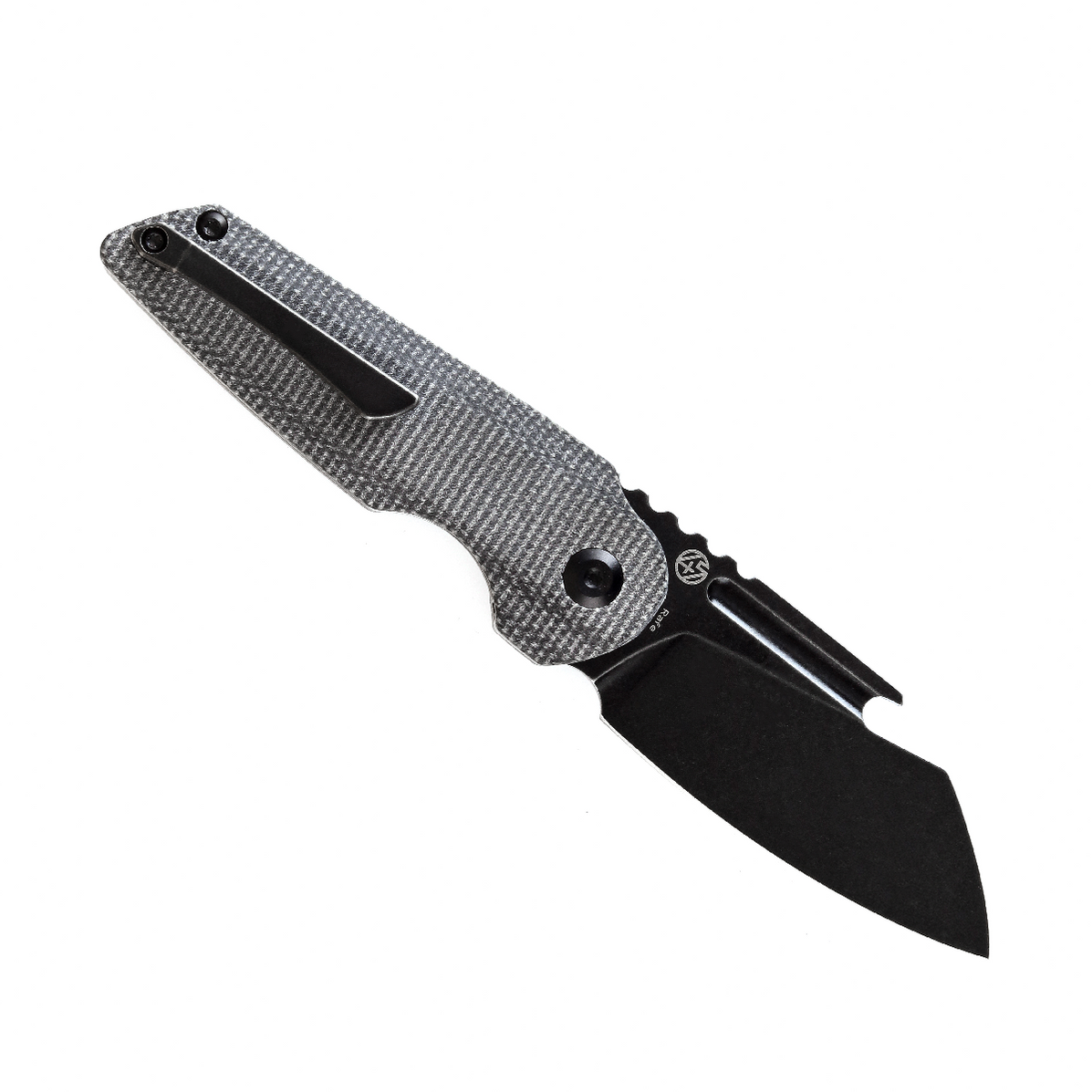 KANSEPT Rafe Flipper Knife Black Micarta Handle (2.6'' CPM-S35VN Blade ...