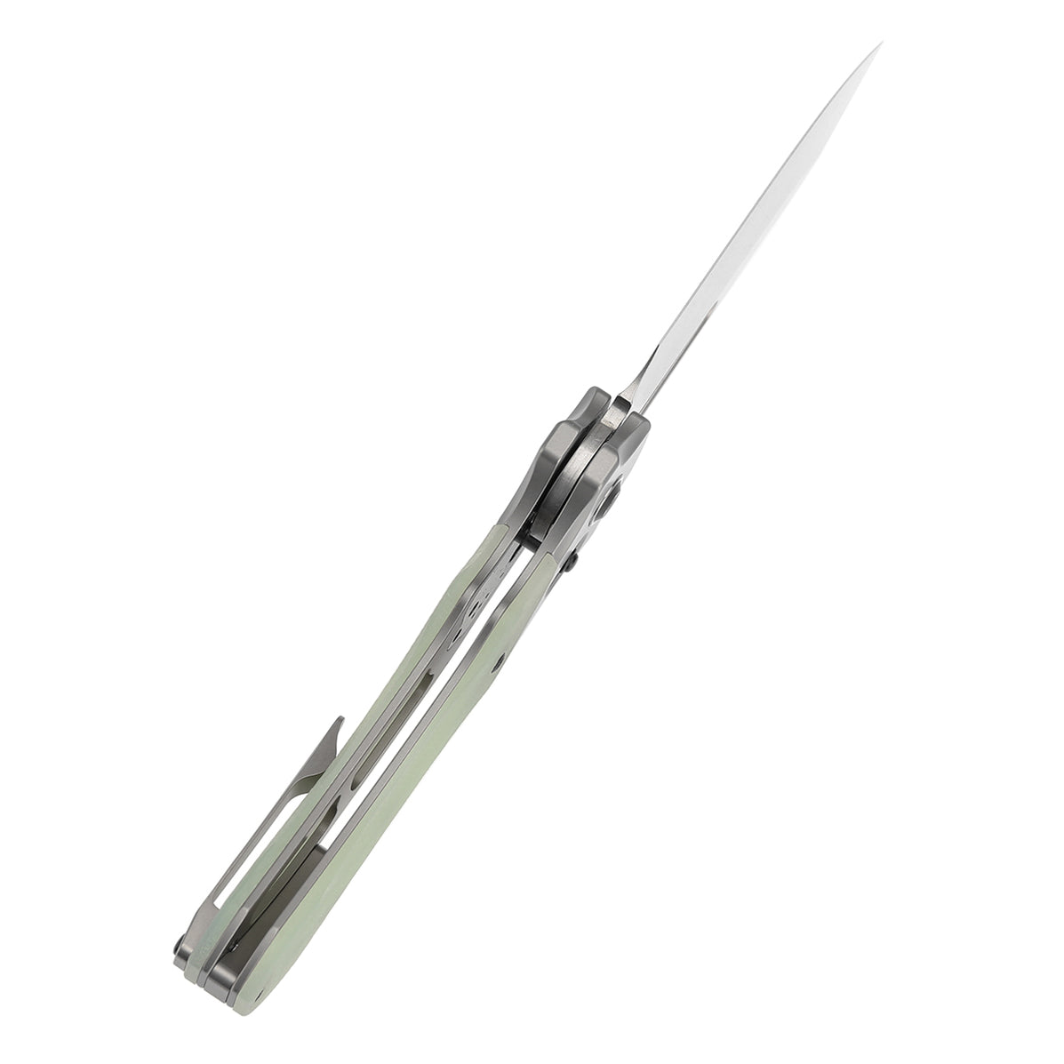 KANSEPT Quasar Cross Bar Lock Jade G10 Handle (3.38" 154CM Blade) with ...