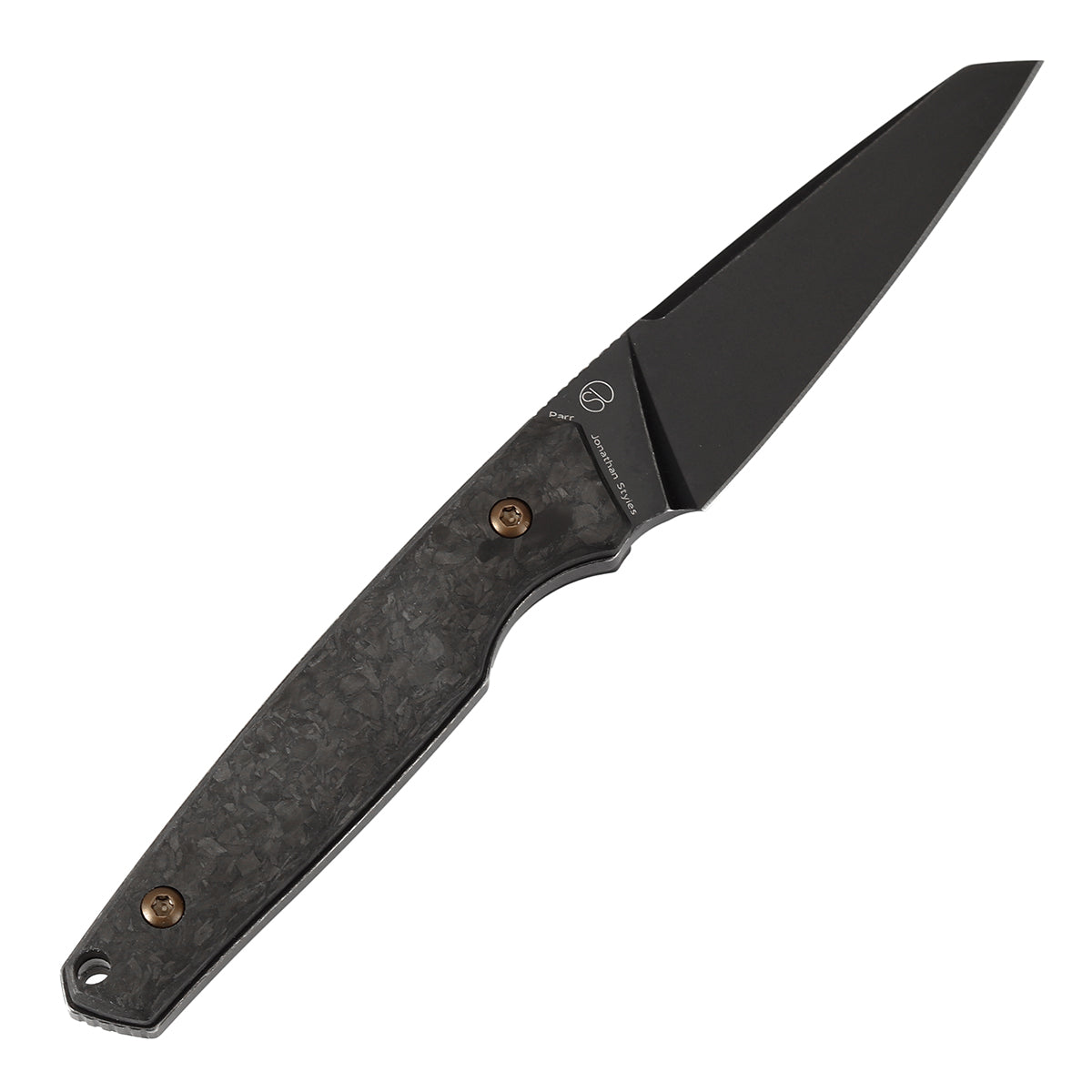 KANSEPT Fixed Blade Parr Shred Carbon Fiber Handle (3.12" CPM S35VN Bl ...