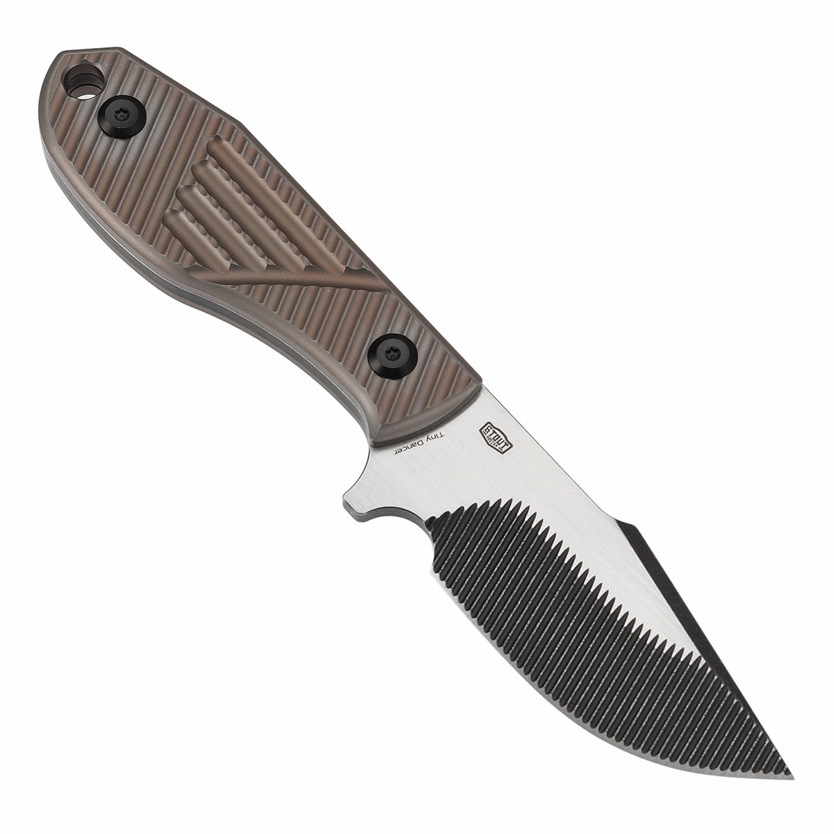 KANSEPT Fixed Blade Tiny Dancer Bronze Anodized Titanium with CNC Mill ...