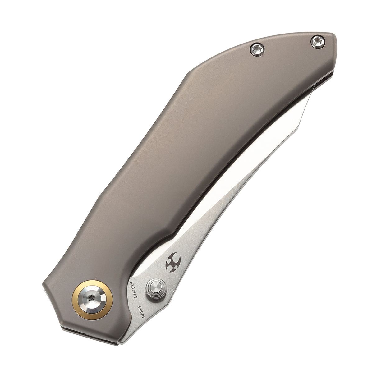 KANSEPT Tipper Thumb Stub Knife Bronze Anodized Titanium Handle(3.38 ...