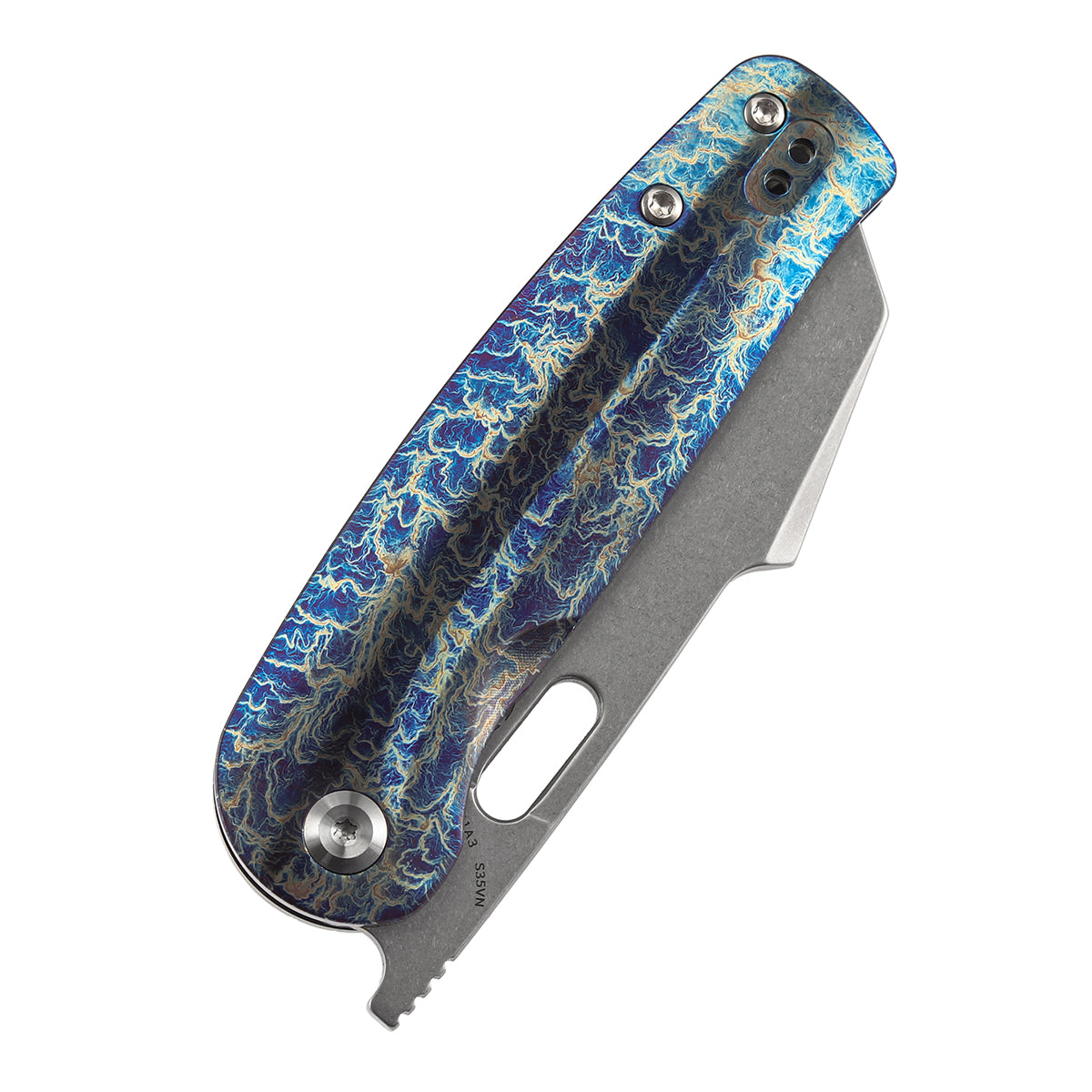 KANSEPT Orlok Thumb Hole Titanium with Lightning Strike Finish(3.03" C ...