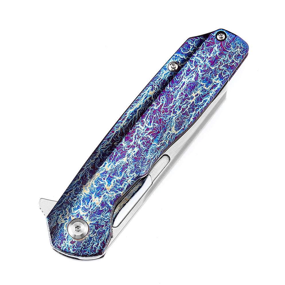 KANSEPT Shard K1006A16 Satin CPM-S35VN Blade Lightning Strike Anodized ...