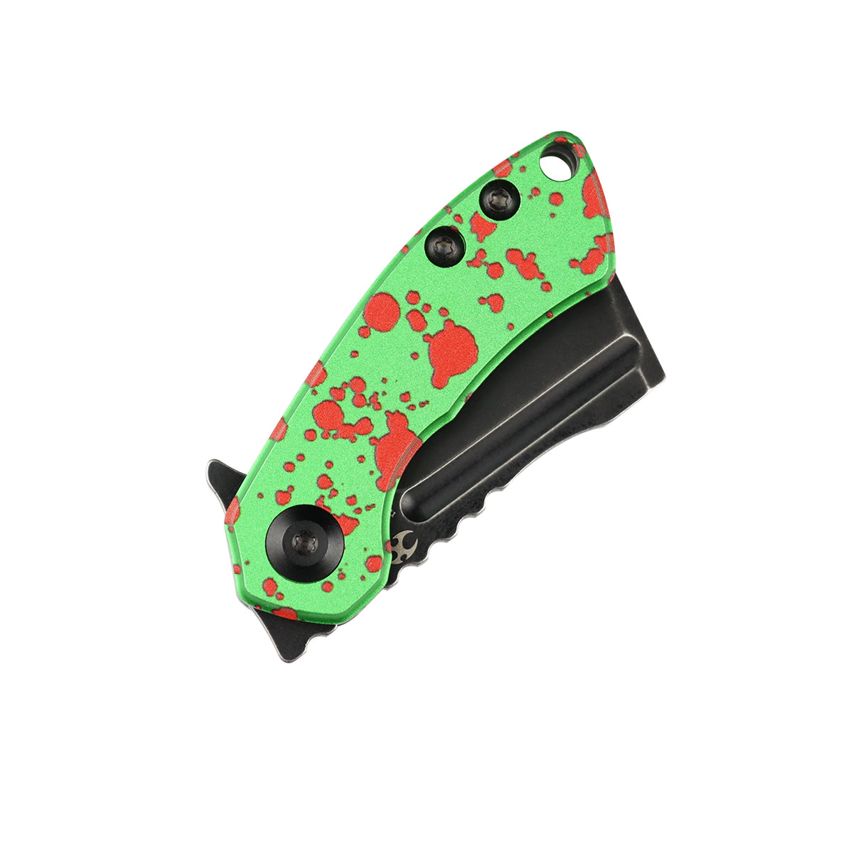KANSEPT Mini Korvid Flipper Knife Zombie Green Anodized Aluminum Handl ...