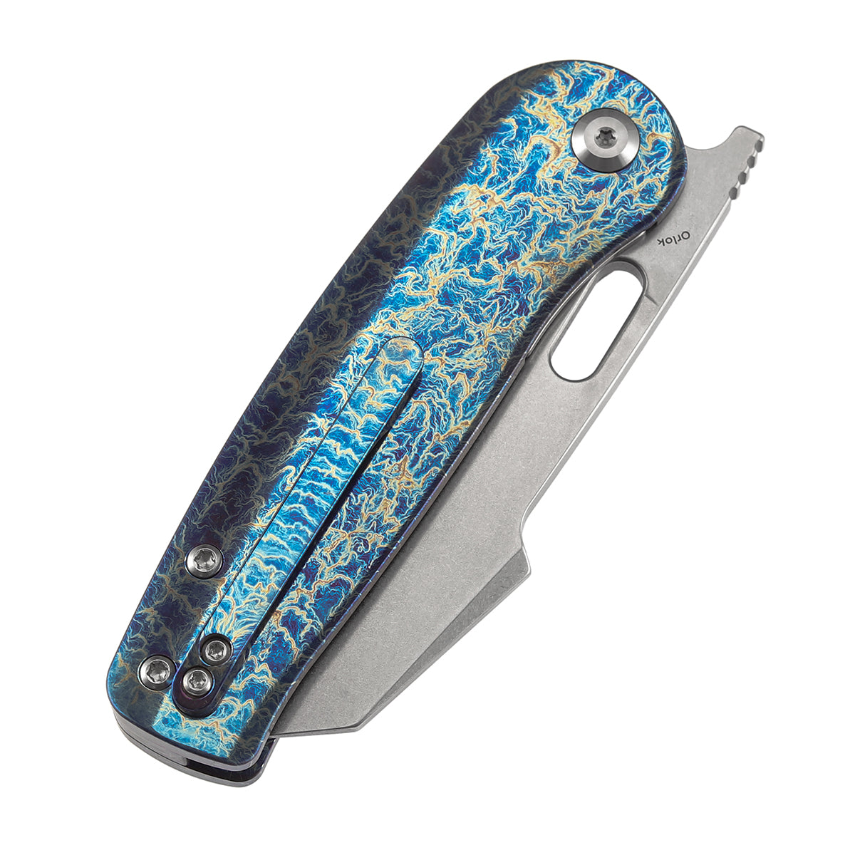 KANSEPT Orlok Thumb Hole Titanium with Lightning Strike Finish(3.03" C ...