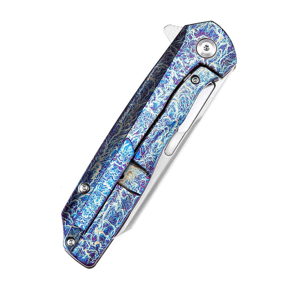 KANSEPT Shard K1006A16 Satin CPM-S35VN Blade Lightning Strike Anodized ...