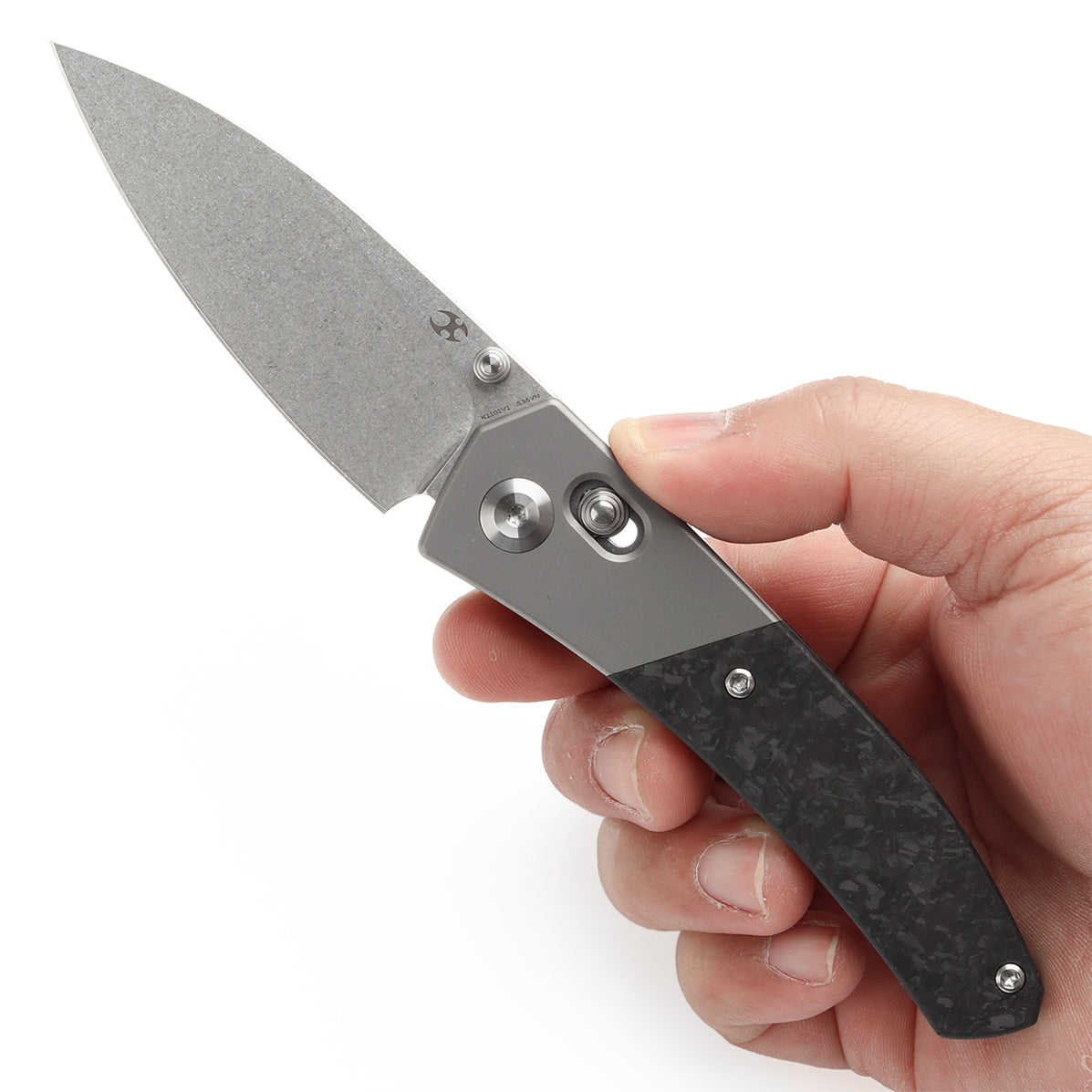 KANSEPT Dako Cross Bar Lock Stonewashed Titanium with Shred Carbon Fib ...