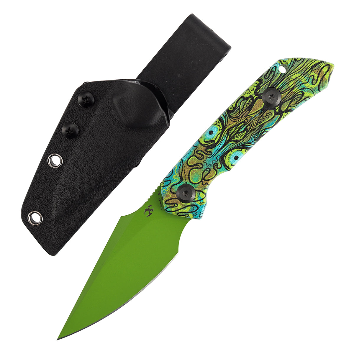 Kansept Fenrir | Fixed Blade | Jade G10 with Green Undead Print |2.87 ...